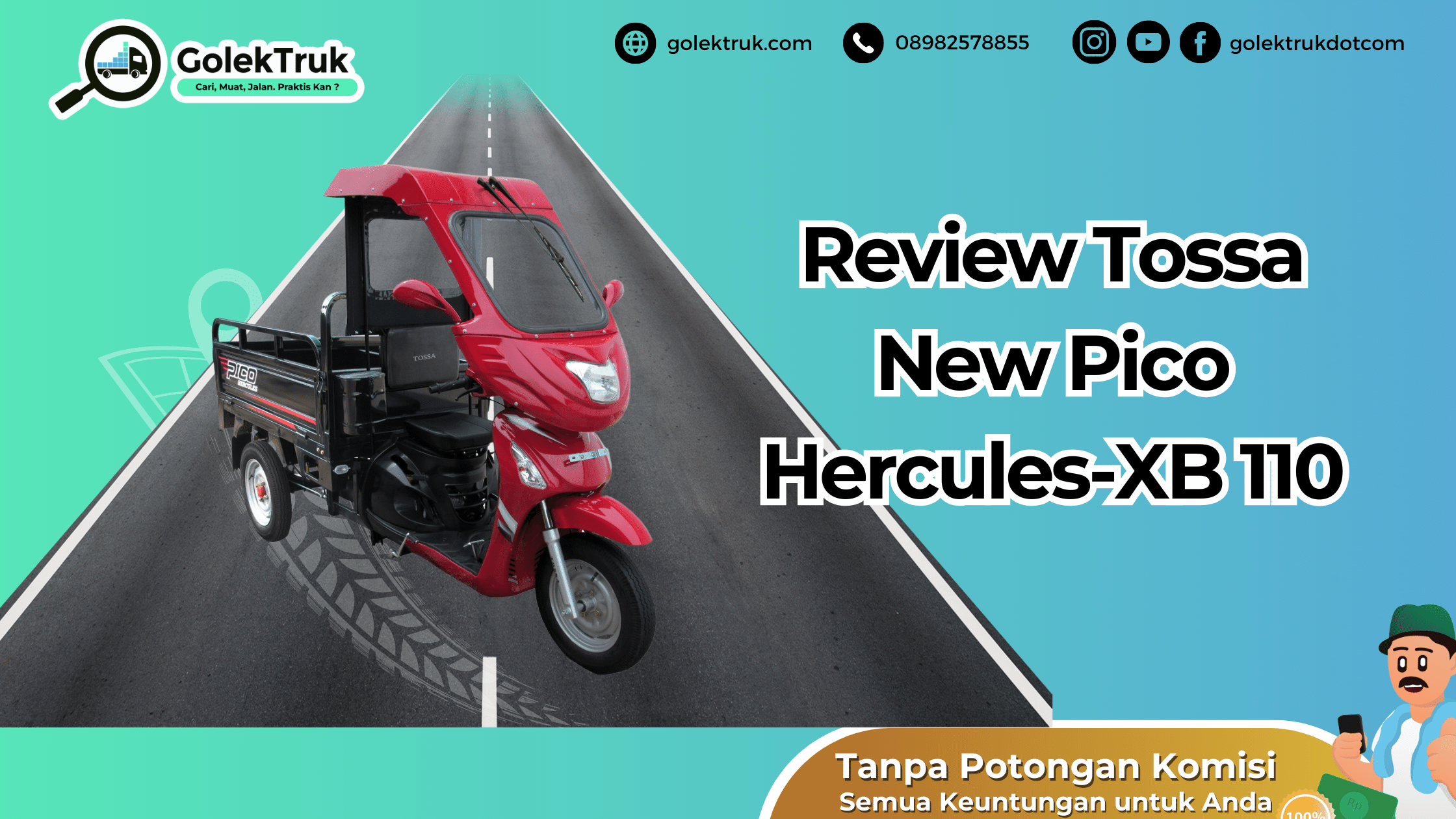 Review Tossa New Pico Hercules-XB 110 Detail Lengkap! - GolekTruk.com Blog